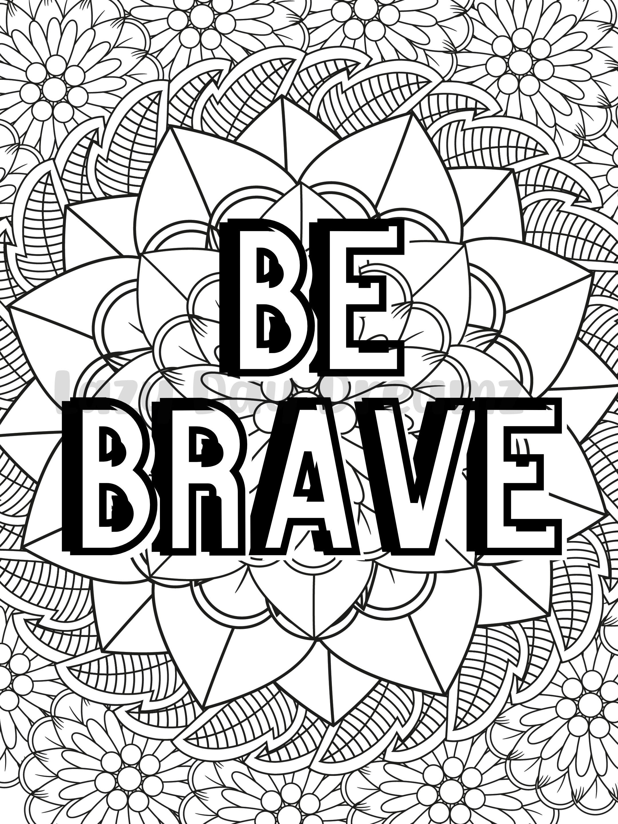 Inspirational Flower Mandala Coloring Page, Digital Download, PDF ...