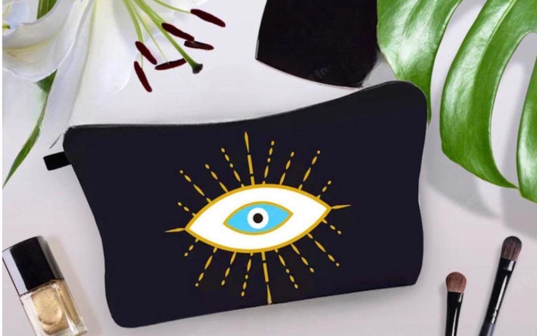 Evil Eye Style Cosmetic Make up Toiletry Bag Lightweight Waterproof ...