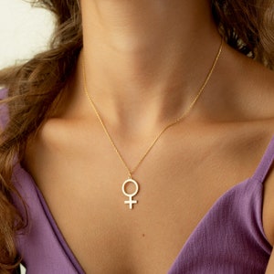 Feminist Necklace, Female Symbol Necklace, Feminist Jewelry, Gender ...