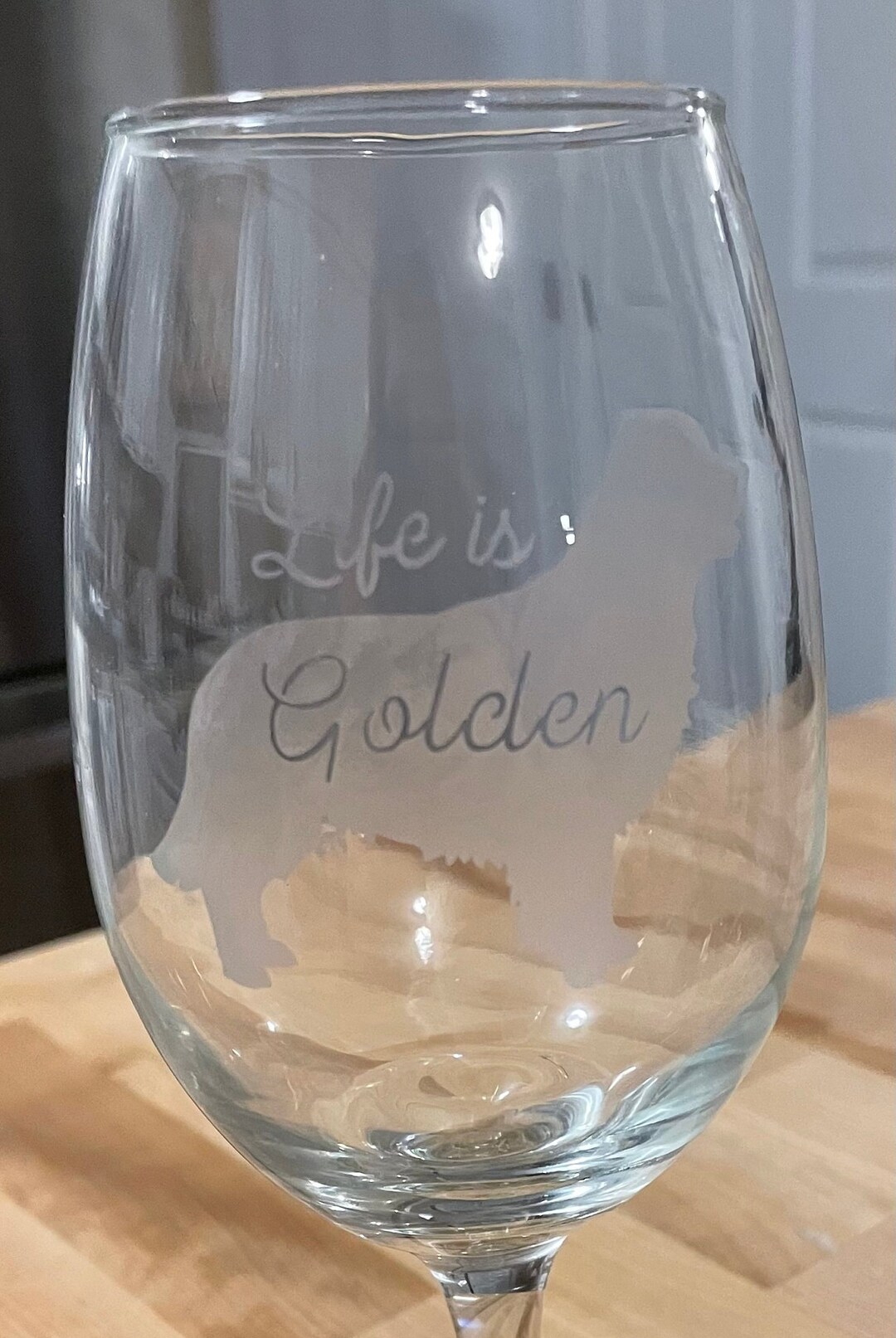 Golden Retriever Wine Glass, Life is Golden, Dog Gifts, Unique Gifts - Etsy