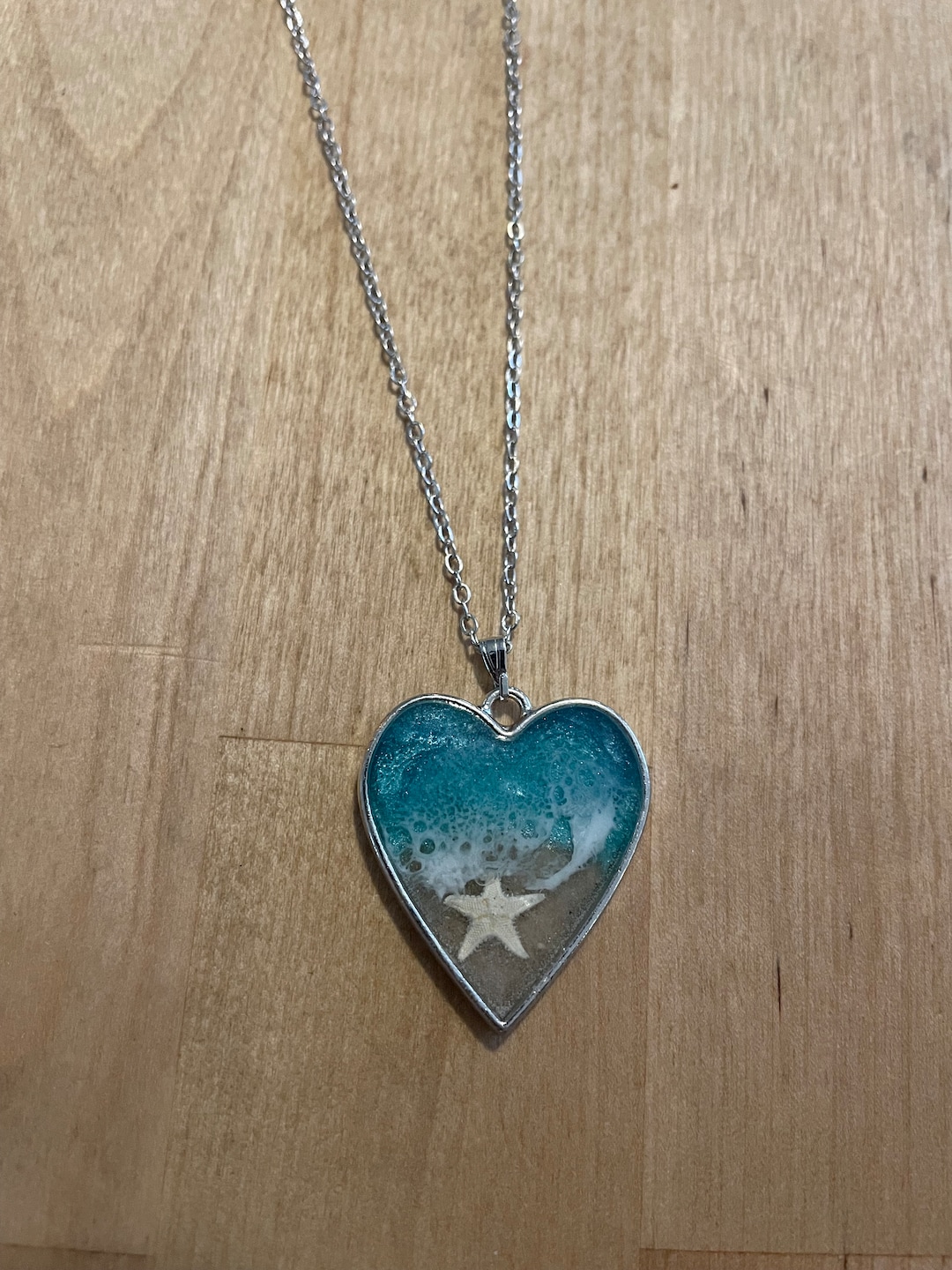 Beach Ocean Sea Pendant, Coastal Jewelry, Ocean Beach Themed Necklace ...