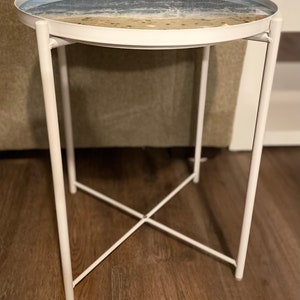 Coastal Beach Ocean End Table, Beach Furniture, Sunroom Furniture ...