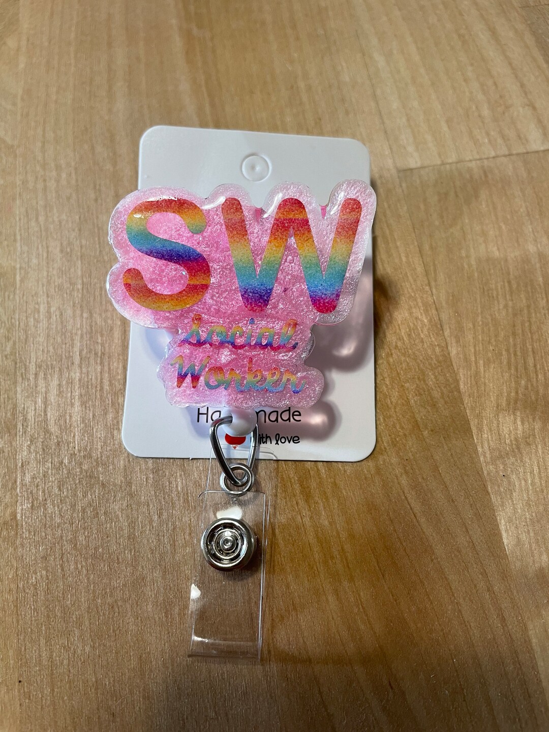 Social Worker Badge Reel, Medical Staff ID Badge - Etsy