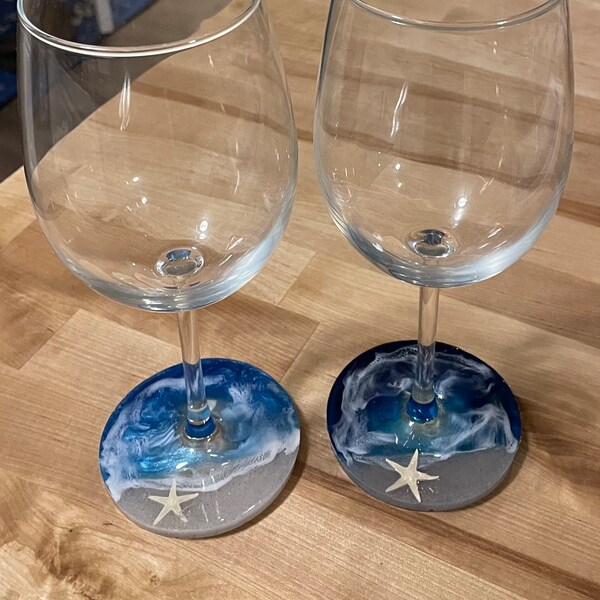 Beach Wine Glasses - Etsy