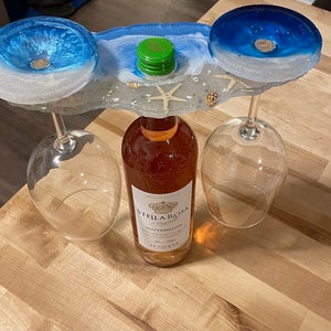 Beach Wine Glasses, Wine Lover Gift, Coastal Glassware, Wedding Gift ...