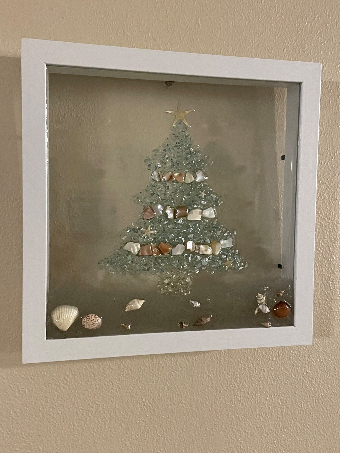 Coastal Wall Art Shadow Box Art Coastal Christmas Beach - Etsy