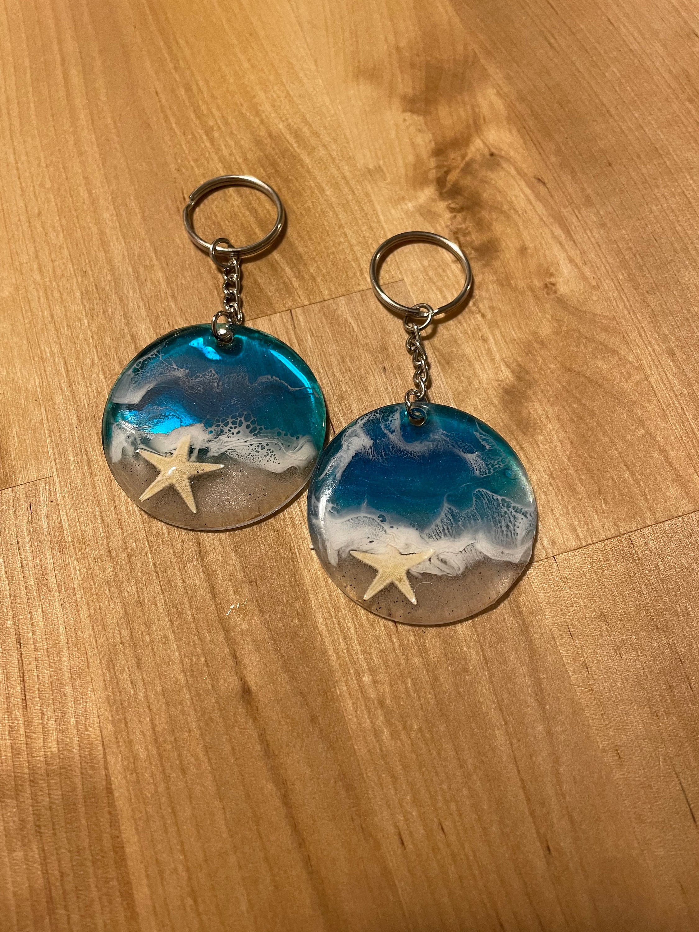 Coastal Beach Keychain - Etsy