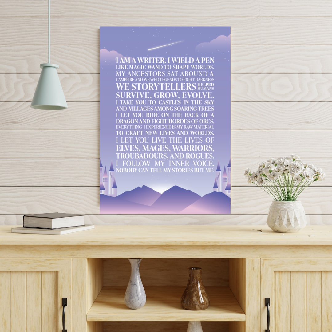The Writers Muse Inspirational Poster Fantasy Version Gift - Etsy