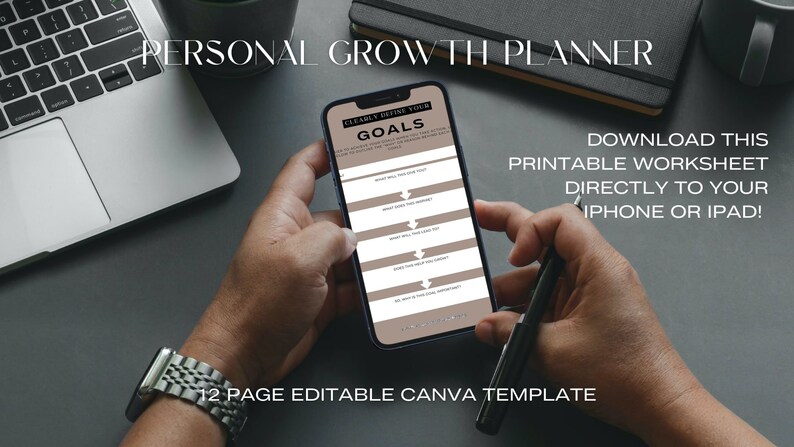 Personal Growth Planner Canva Templates Personal Development Self ...