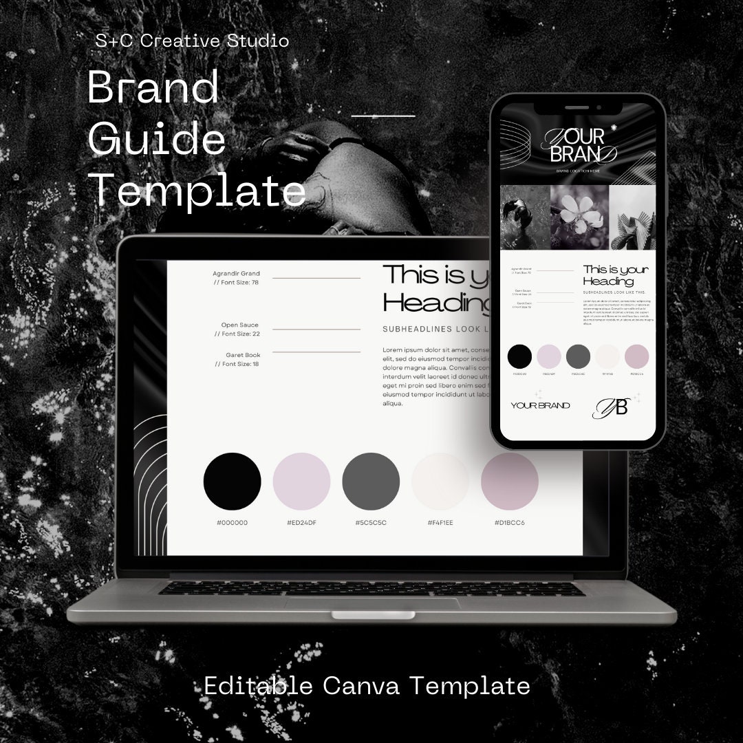 Customizable Brand Guide Template Stylish Brand Guide Template Fashion ...