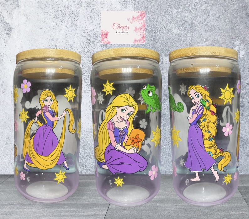 Princess Rapunzel Tangled 16oz Glass Libby Cup - Etsy