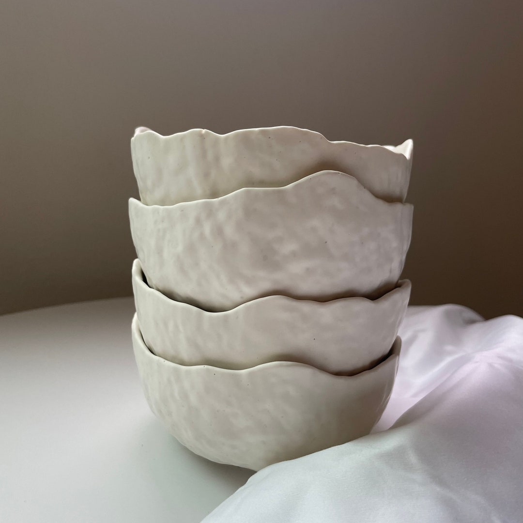 Irregular Round Bowl Flower Pot Fruit Bowl Minimalist Design Salad Bowl ...