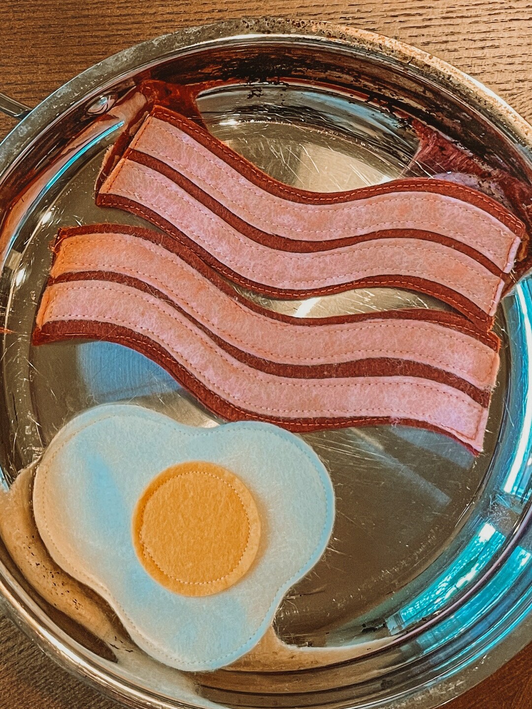 Handmade Felt Bacon and Eggs Hand Stitched Play Food Baby - Etsy