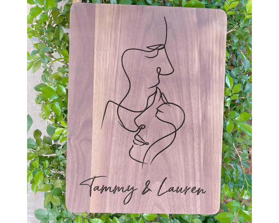 Custom Line Drawing Cutting Board Personalized Photo - Etsy