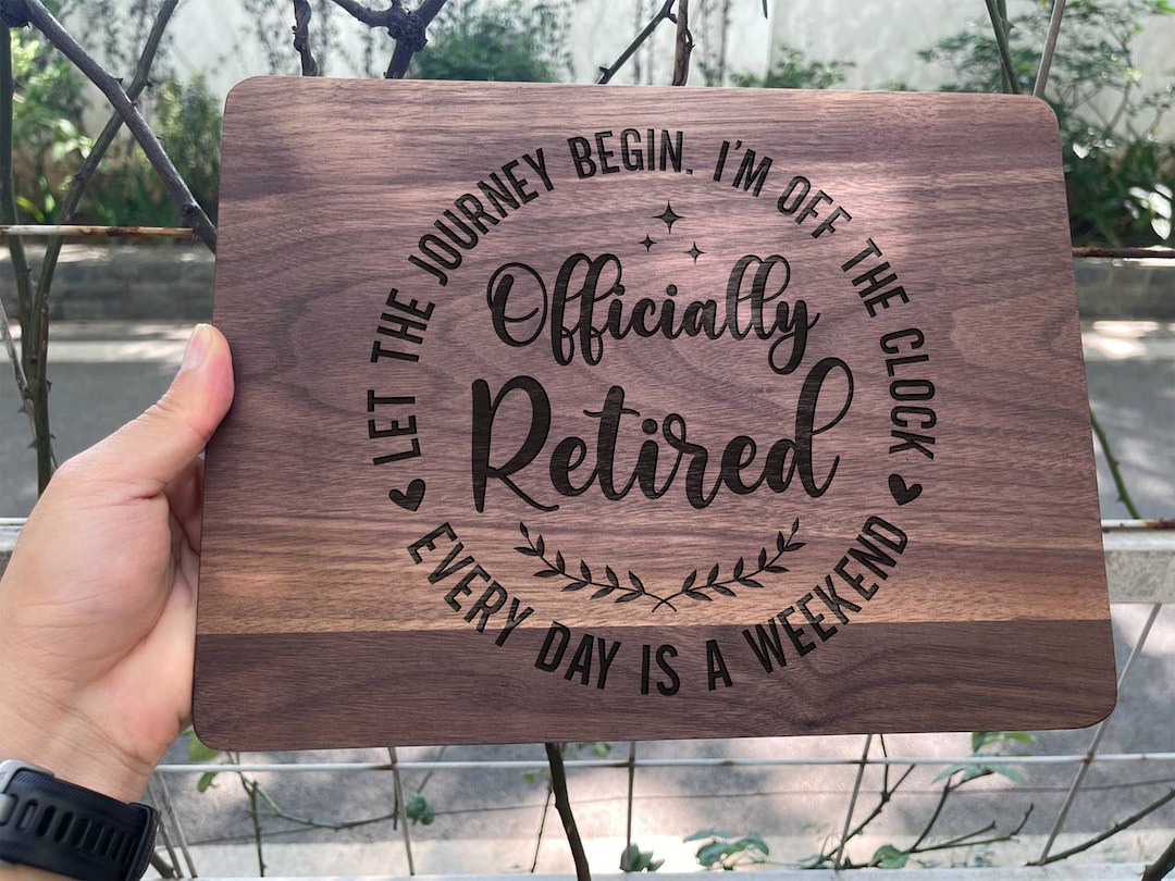 Personalized Retirement Cutting Board, Cutting Board, Officially ...