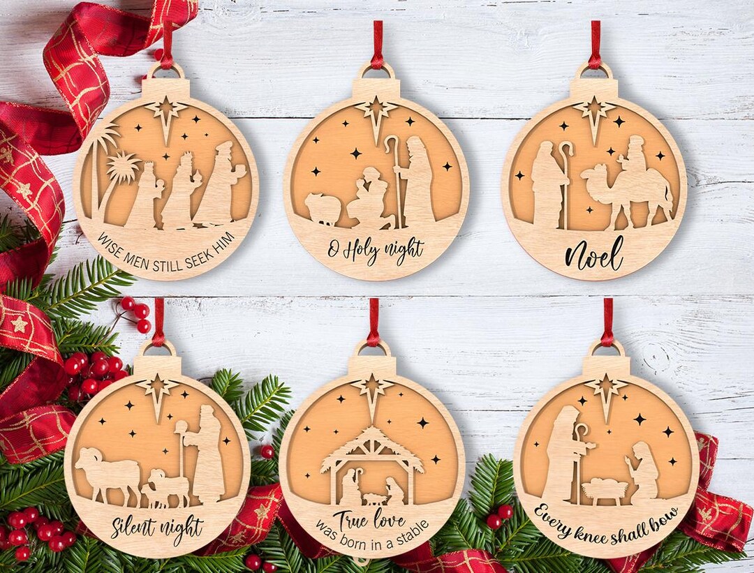 Christmas Ornament Bundle 2024,christian Ornament , Nativity Ornament ...