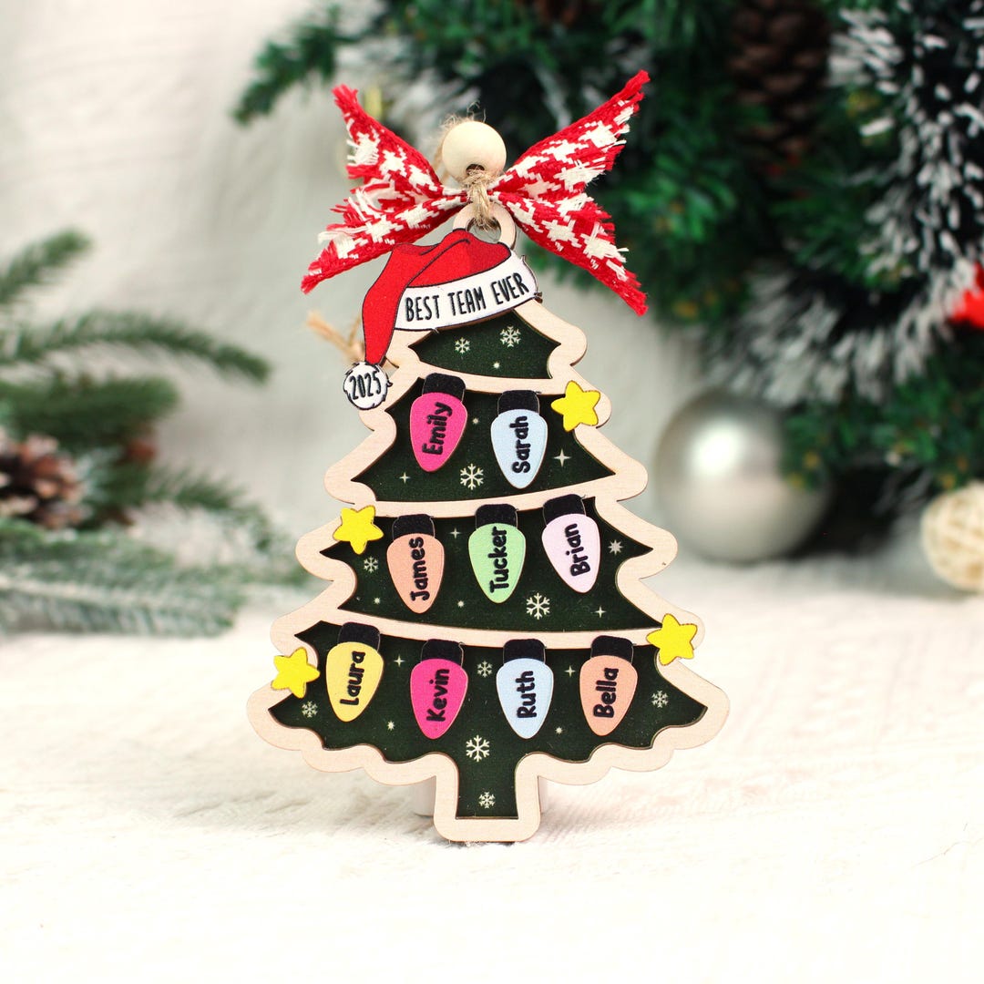 Best Team Ever Christmas Ornament, Sports Athlete Player Team Name ...