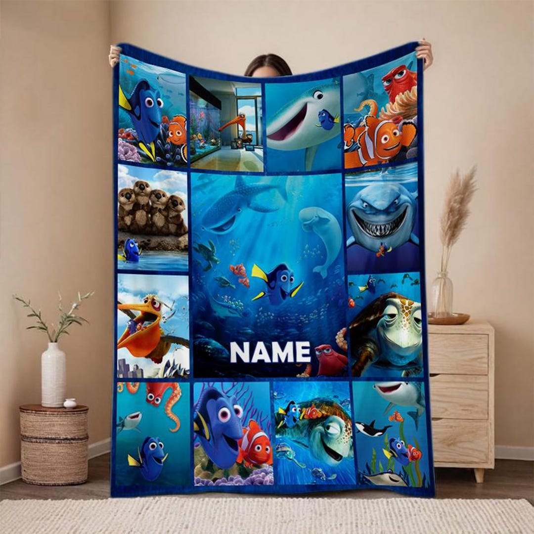 Finding Nemo Personalized Blanket, Finding Nemo Fleece Blanket, Finding ...