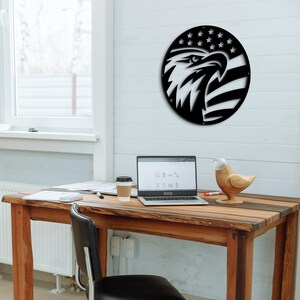 America Eagle Metal Sign, Metal Wall Art Decor, America Flag, Eagle ...