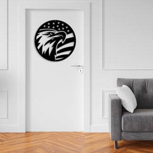 America Eagle Metal Sign, Metal Wall Art Decor, America Flag, Eagle ...