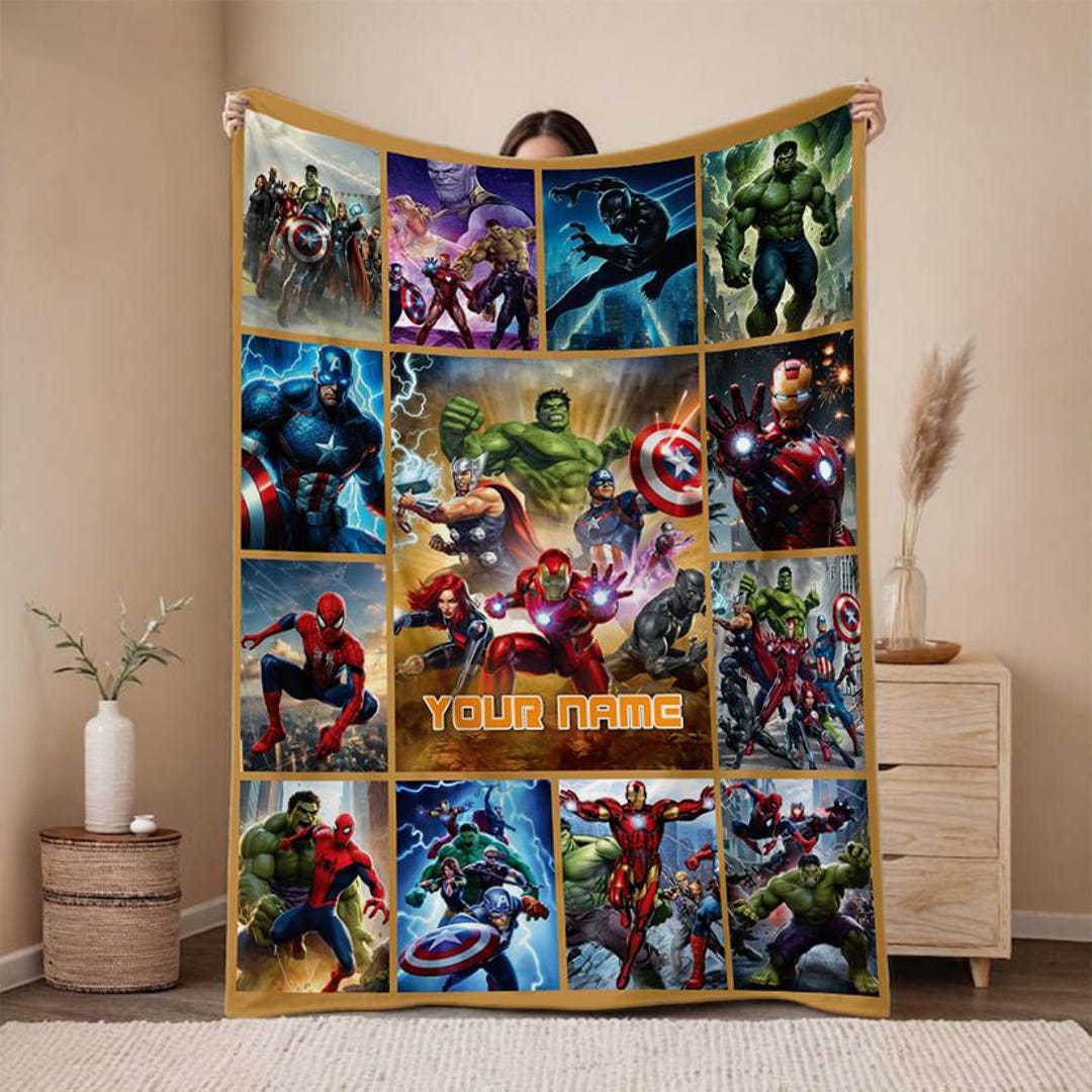 Custom Marvel Avengers Pictures Collage Blanket, Marvel Avengers ...