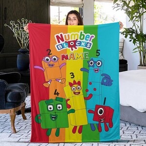 Numberblocks Blanket, Personalized Numberblocks Blanket, Numberblocks ...