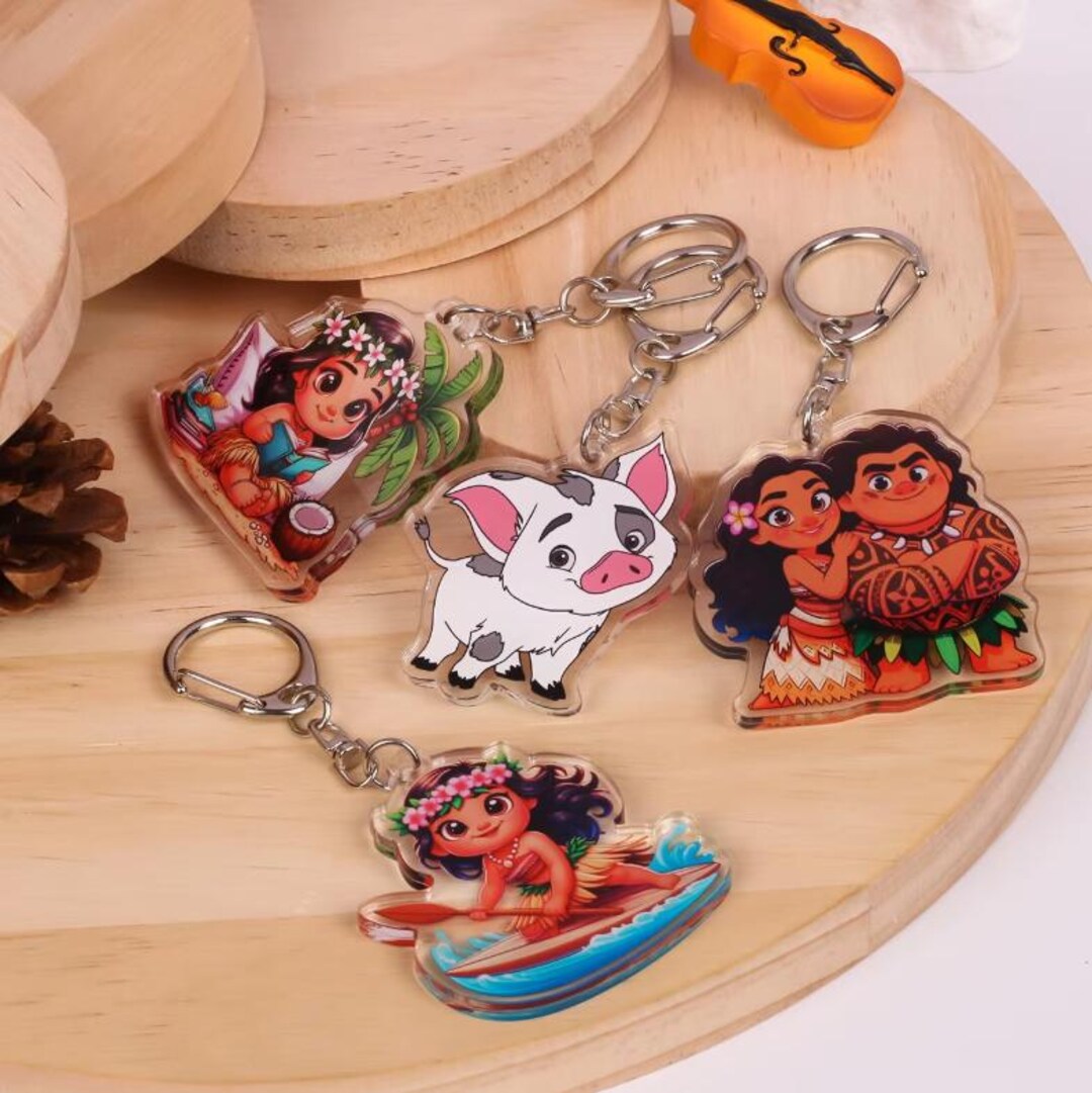 Moana Acrylic Keychain, Cute Cartoon Keyring, Kawaii Creative Gift ...