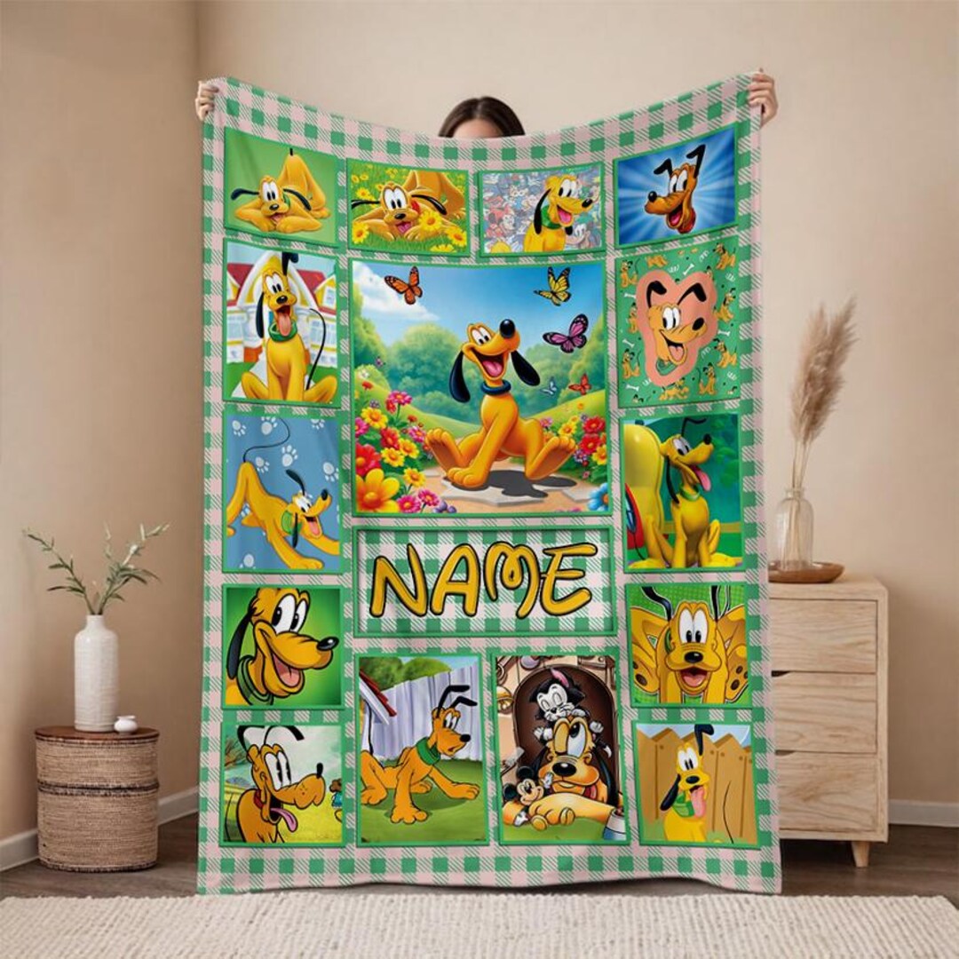 Personalized Pluto Dog Blanket, Pluto Dog Blanket, Mickey and Friends ...