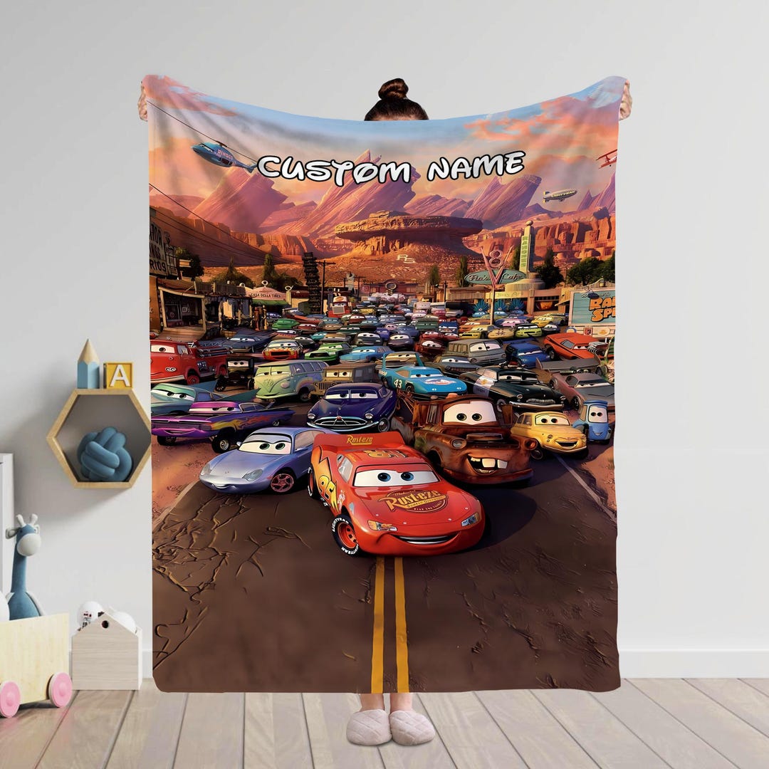 Personalized Disney Cars Blanket/custom Pixar Cars Blanket/lightning ...