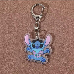 Disney Lilo and Stitch Keychain, Cartoon Figure Stitch Key Ring for ...