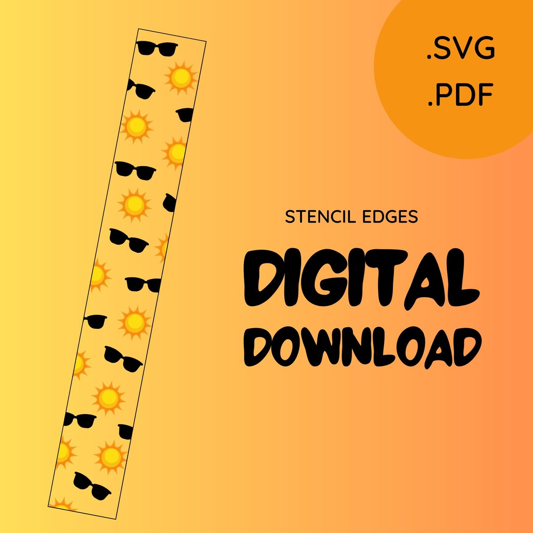 DIGITAL ITEM - Book Edge Stencil - Etsy