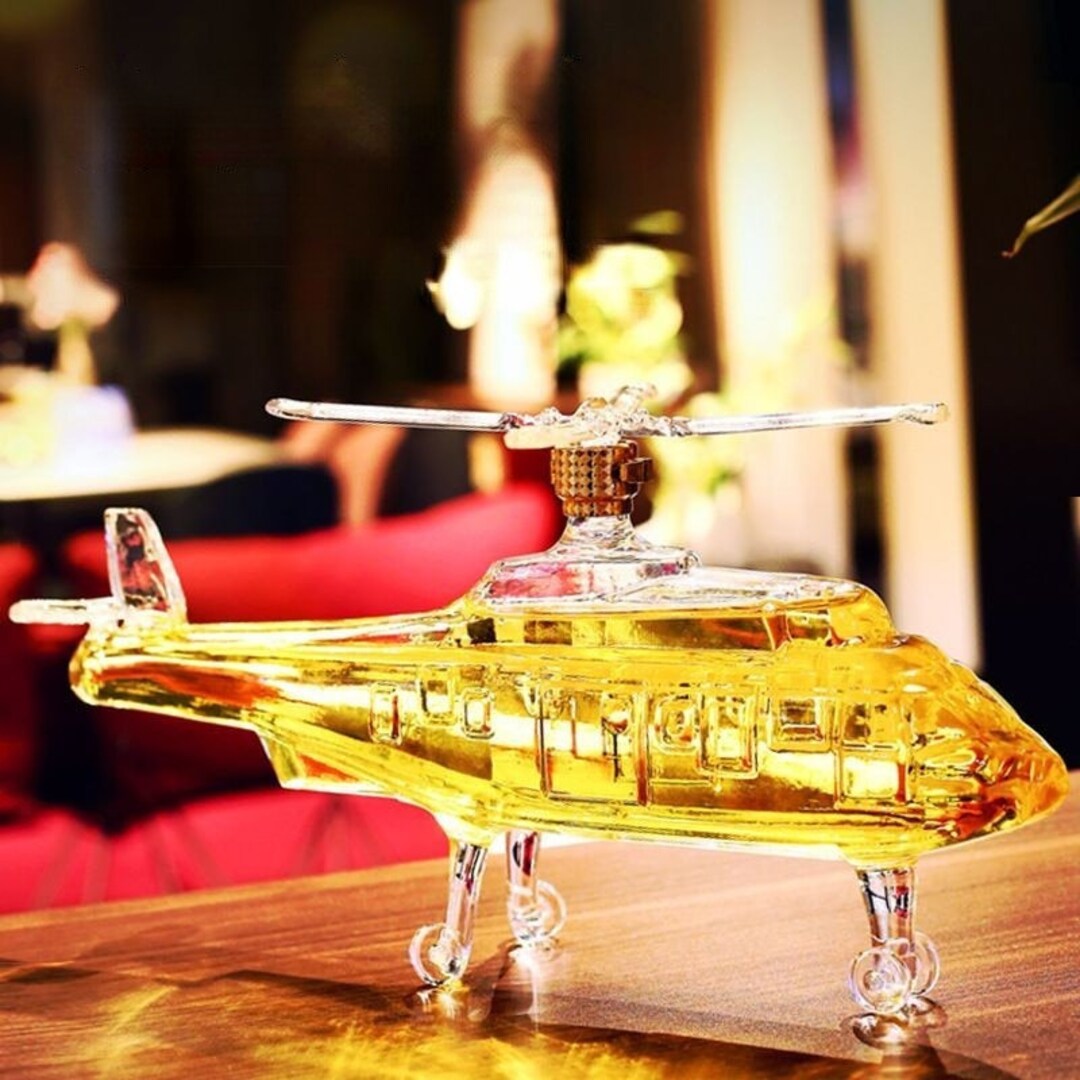 750ml Novelty Helicopter Shaped Design Clear Whiskey Decanter - Etsy