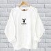 Embroidered Playboy Sweatshirt, Playboy Inspired Embroidered Crewneck, Playboy Funny Embroidered ...