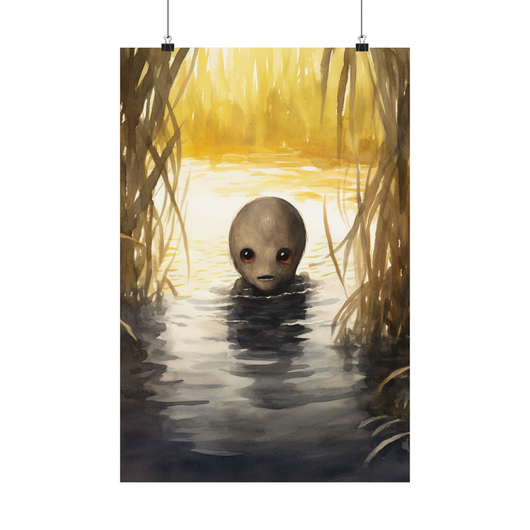 Cute Cryptid Art Print. Mythical Creature Print. Cryptozoology Art ...