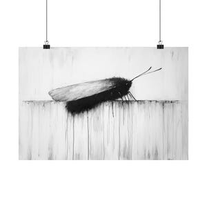 Lil Fly Print Unframed Bug Poster Goth Original Art Print Moody Insect ...