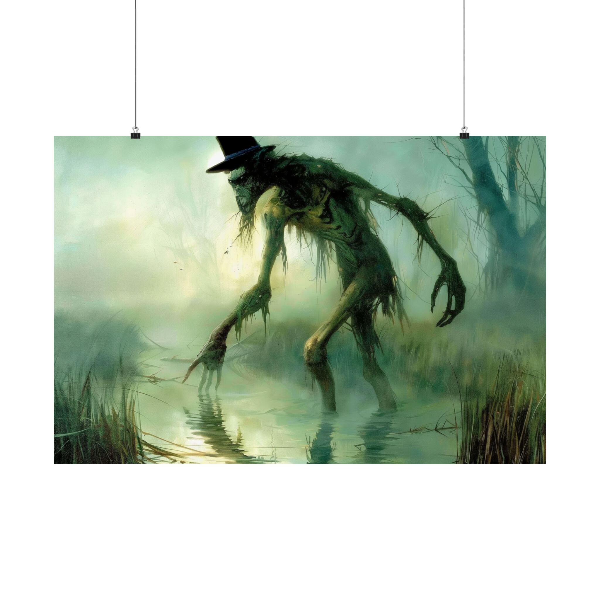 Creepy Cryptid Poster in 3 Sizes. Scary Monster Print for Horror Fans ...