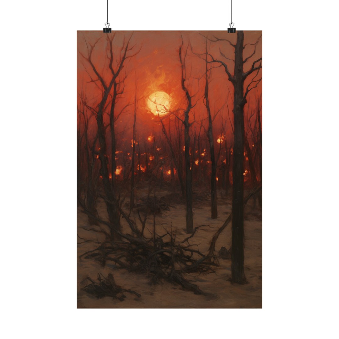 Wilderness in Flames Print in Two Sizes. Wild Nature Wall Art. Wildfire ...