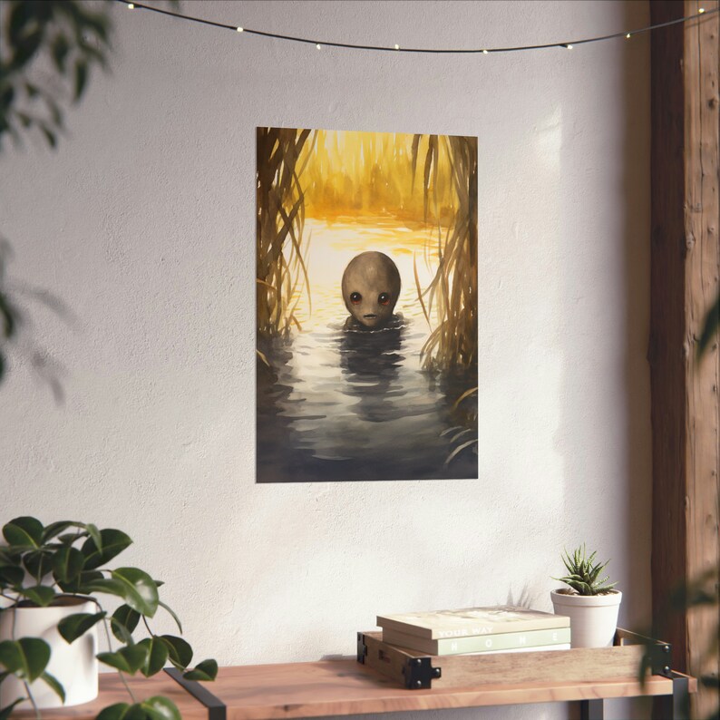 Cute Cryptid Art Print. Mythical Creature Print. Cryptozoology Art ...