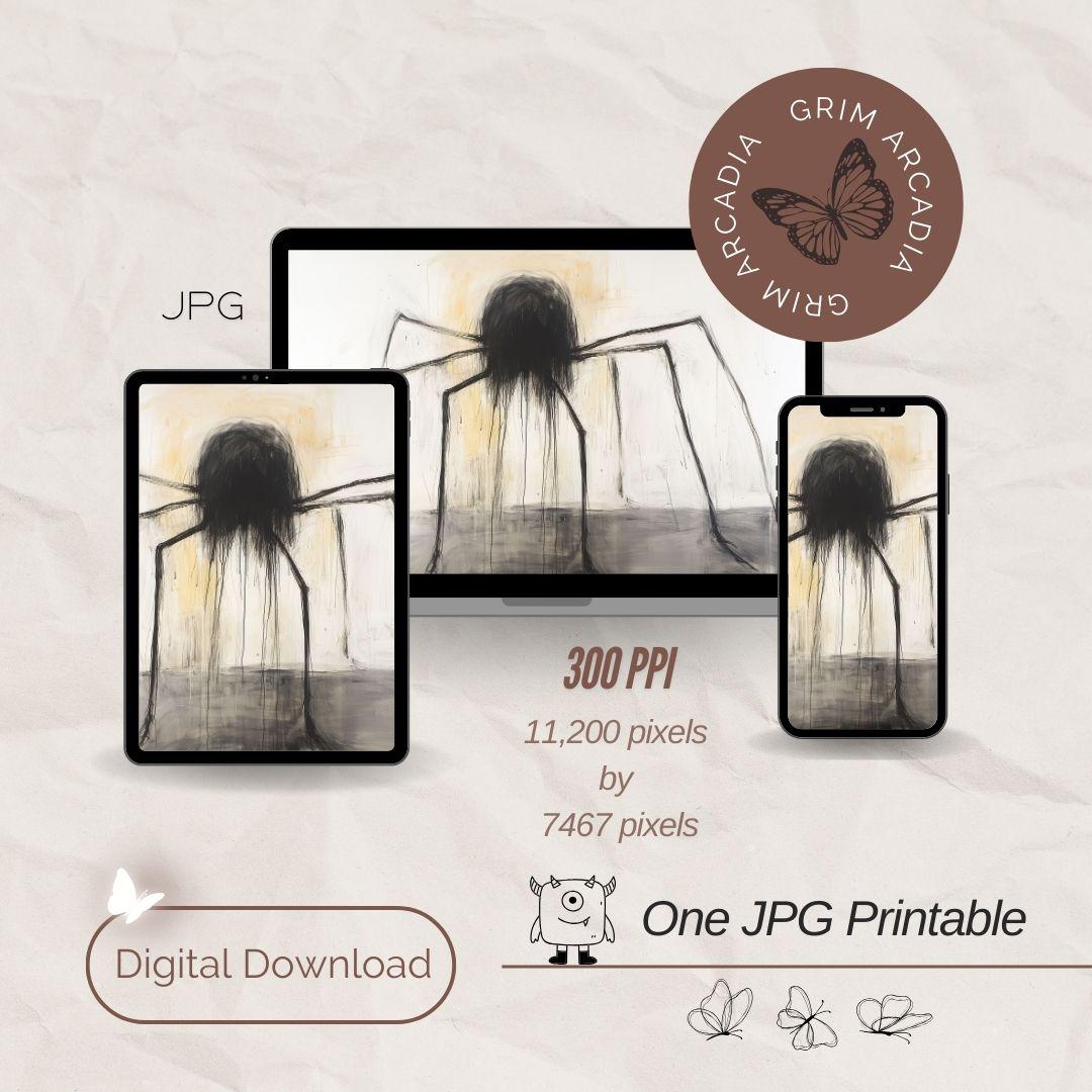 Spider Printable Download Gothic Bug JPG Insect Computer Wallpaper ...