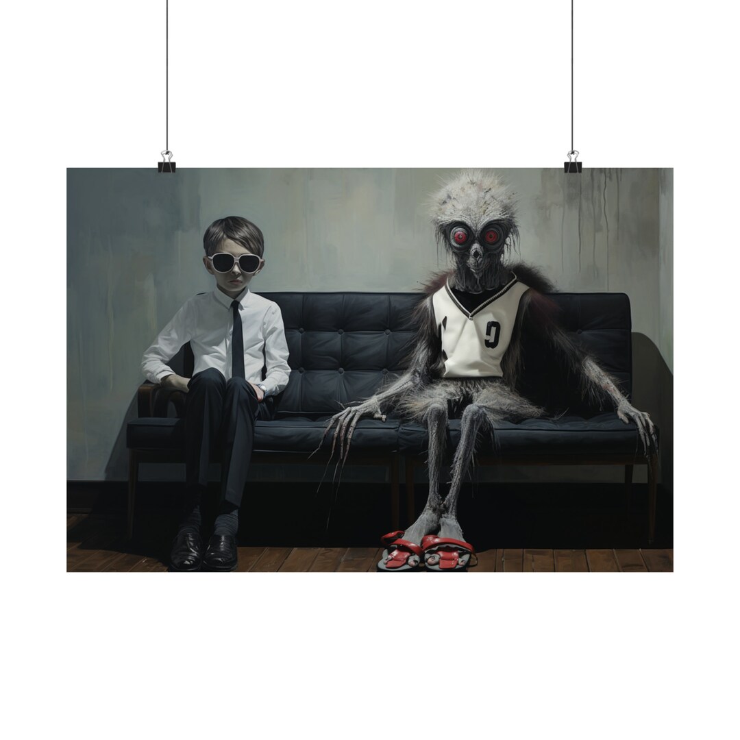 Therapist Office Print. Funny Cryptid Poster. Alien Wall Art. Dark ...