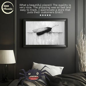 Lil Fly Print Unframed Bug Poster Goth Original Art Print Moody Insect ...
