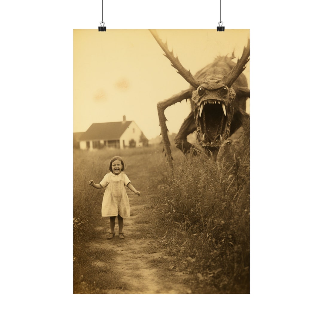 Old Scary Locust Print in 2 Sizes. Gift for Insect Lover & Horror Fans ...