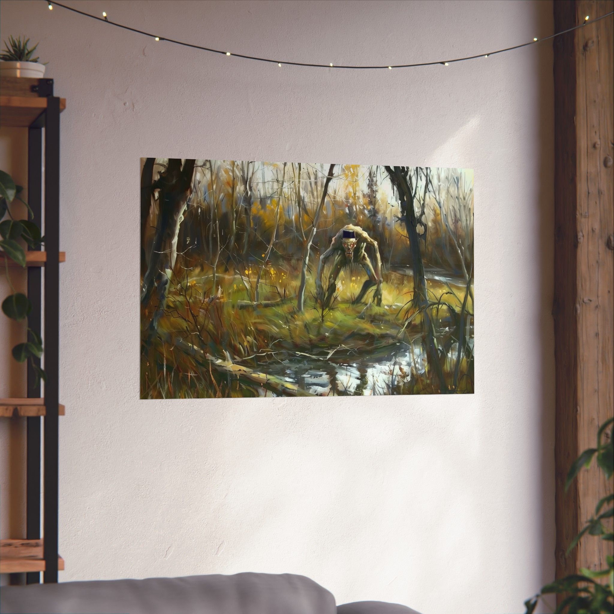 Creepy Cryptid Poster in 3 Sizes. Funny Skinwalker Poster. Dark Art for ...