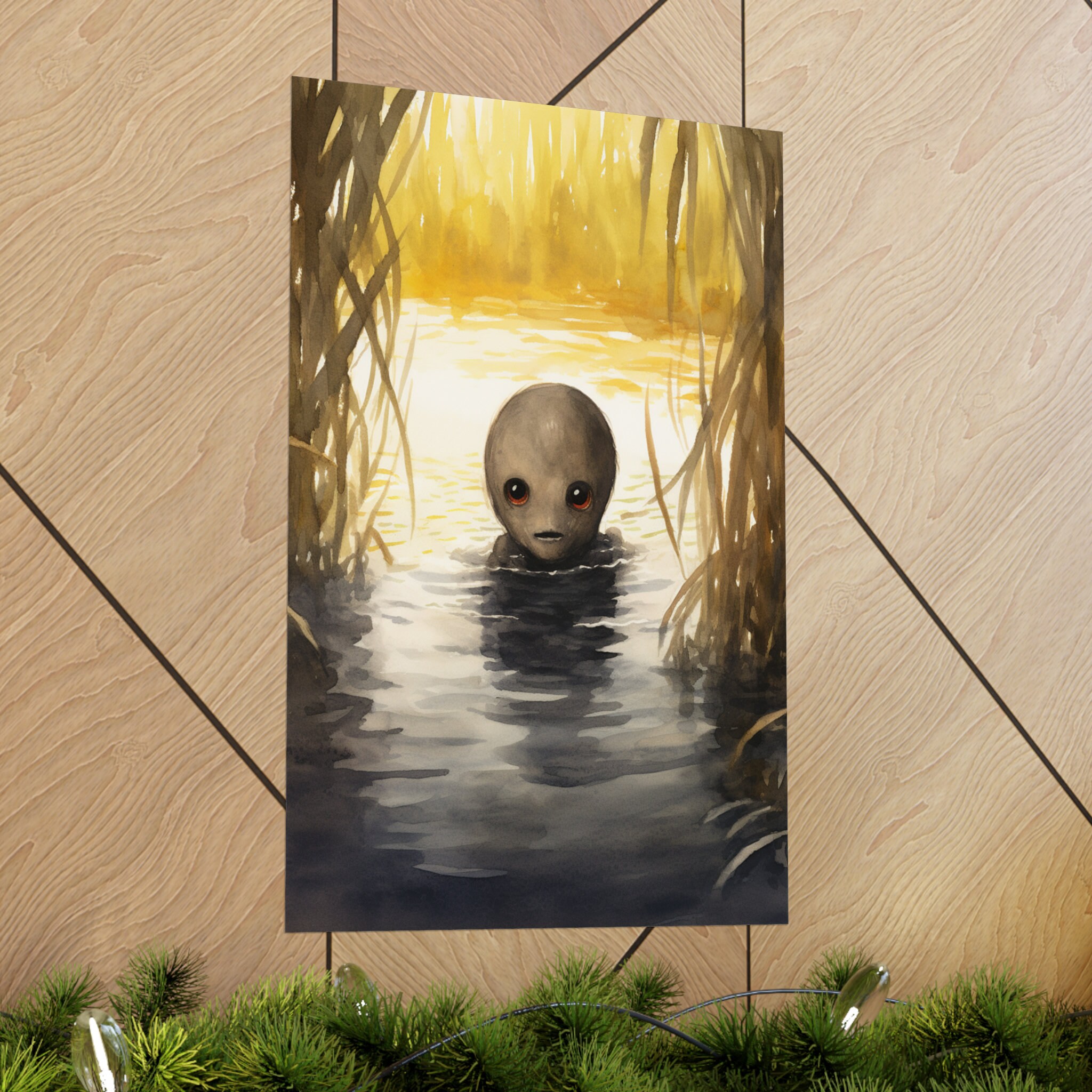 Cute Cryptid Art Print. Mythical Creature Print. Cryptozoology Art ...