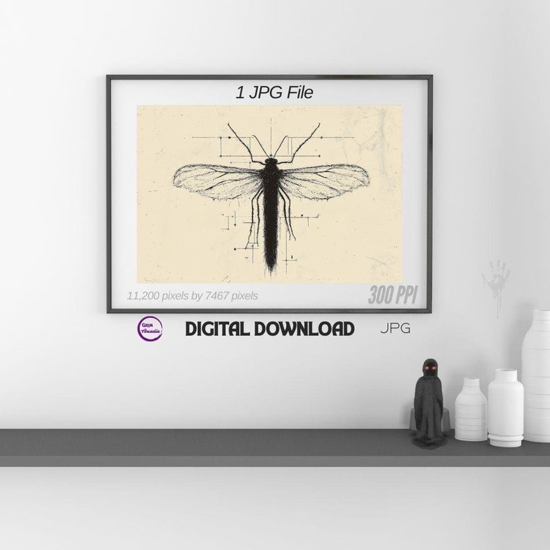Dragonfly Printable Download Gothic Art JPG Dragon Fly Computer ...