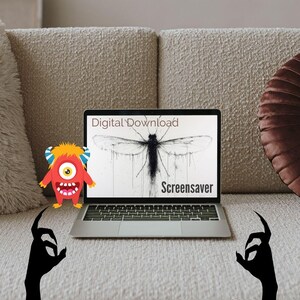 Dragonfly Printable Download - Gothic Art JPG - Dragon Fly Computer ...