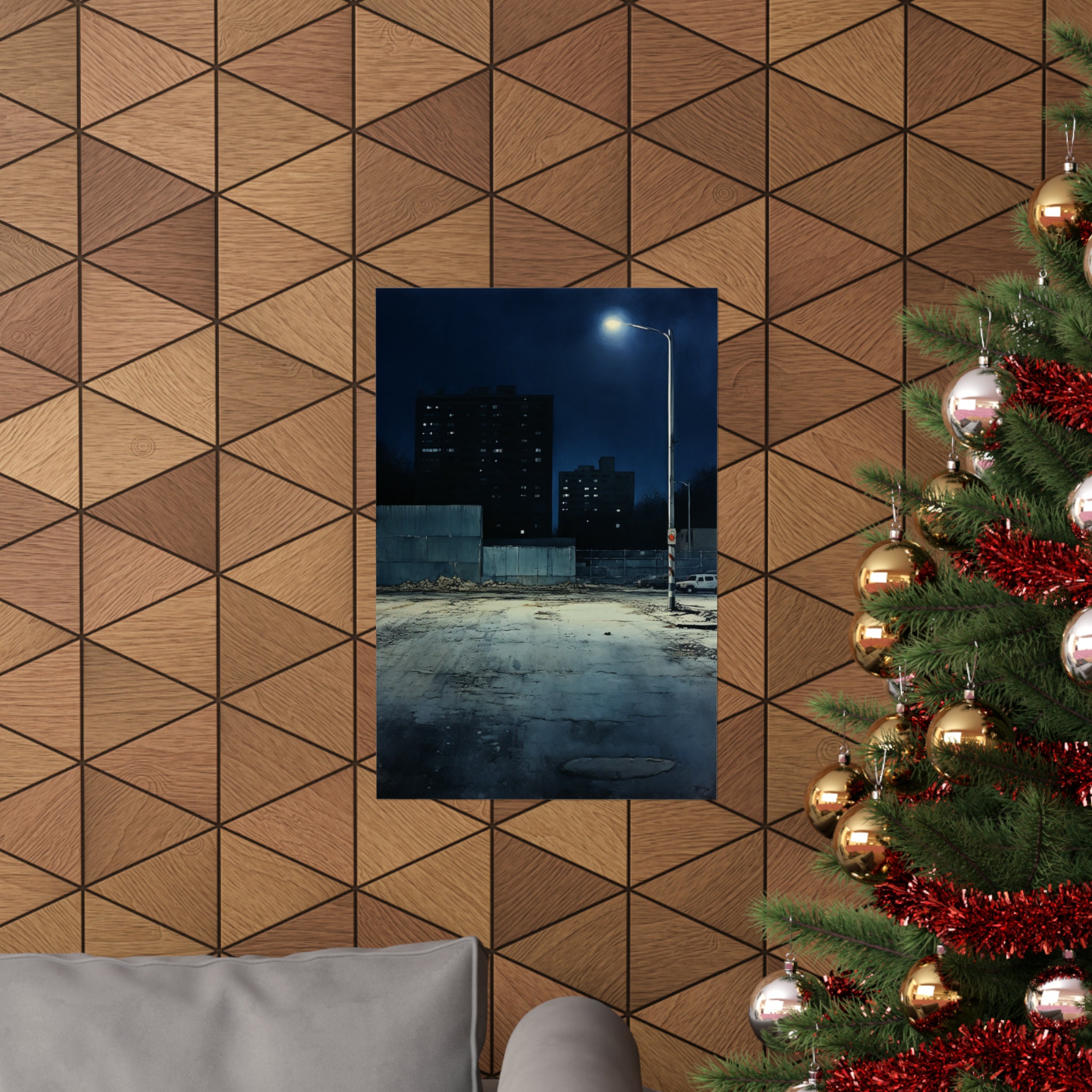 Parking Lot Painting Print. Liminal Space Wall Art. Night Cityscape ...