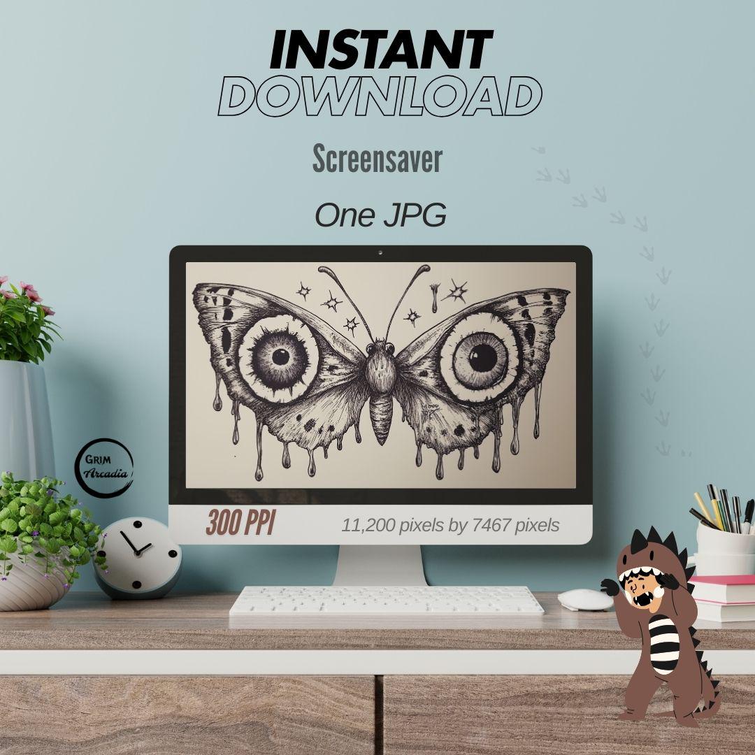 Butterfly Printable Download Gothic Bug JPG Insect Computer Wallpaper ...