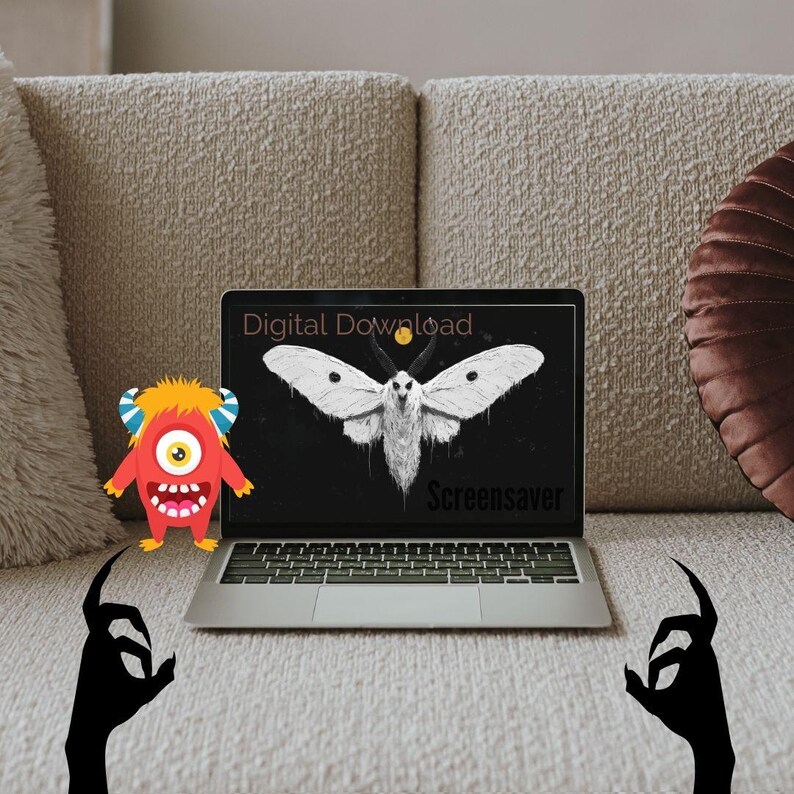 Moth Printable Download Gothic Bug JPG Insect Computer Wallpaper Black ...