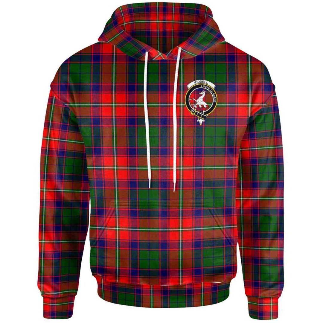Scottishtartan3 Scottish Riddell Clan Crest Tartan Hoodie, Tartan All ...
